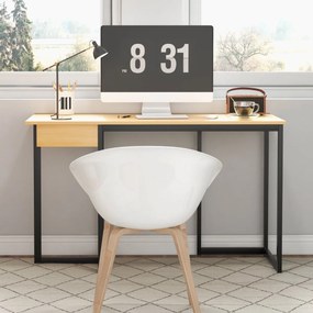 Costway Počítačový stůl se zásuvkou a nastavitelnými podložkami – 120 × 55 cm