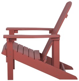 Zahradní židle v červené barvě ADIRONDACK Beliani