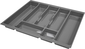 Vklad organizér 60 | plastový | do zásuvky kuchyňské skříňky 60 cm | šedý