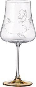 BOHEMIA IDUNA AMBER BOTTOM SKLENICE NA VÍNO 650 ML SADA 6 KS