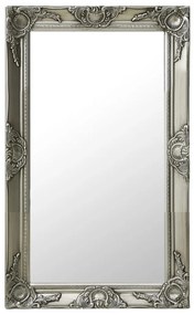 Nástěnné zrcadlo barokní styl 50 x 80 cm stříbrné 320322