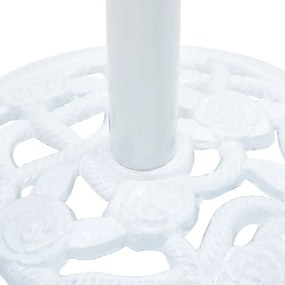 Stojan na slunečník - litina - bílý | 40 cm