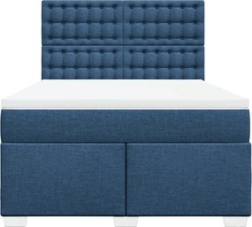 Box spring postel s matrací modrá 160x200 cm textil 3292859