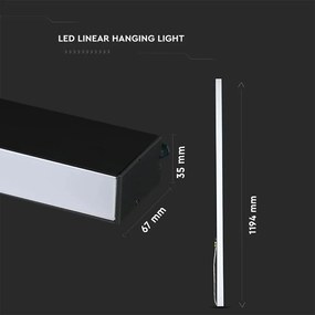 LED Solution Černé lineární závěsné LED svítidlo 40W Premium Barva světla Denní bílá