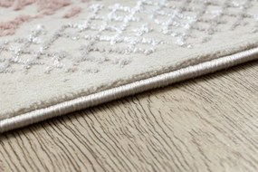 Dywany Łuszczów, Kusový koberec Core A004 Frame beige/pink, 180x270, růžová, chodba / předsíň