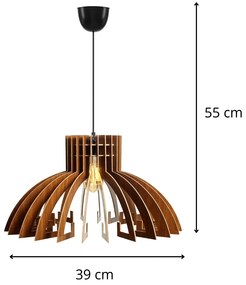 Stropní svítidlo Petit III ořech
