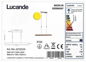 Rothfels Rothfels - LED Stmívatelný lustr na lanku ALIN LED/26W/230V LW0418