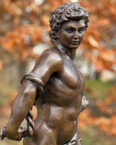 Bronzová socha soška - Řecký muž v řetězech