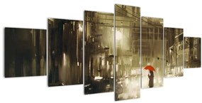 Obraz - Žena za deštivé noci (210x100 cm)