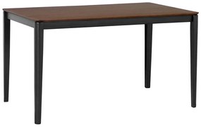 Jídelní stůl hnědý / černý 135x80x75 cm CEDAR Beliani
