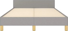 Rám postele bez matrací světle šedá 120x190 cm textil 3270541