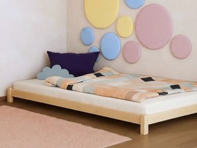 Kulatý čalouněný panel na zeď VELVET Zvolte barvu: Světle šedá, Zvolte rozměr: ø 50 cm, Uchycení na zeď: Se samolepícím suchým zipem