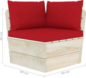 vidaXL 5dílná zahradní sedací souprava z palet + podušky smrkové dřevo [3063486] Barva: antracitová