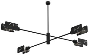 Stropní svítidlo Astra, 4x černé kovové stínítko, b