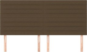 Čelo postele tmavě hnědé 180x5x118/128 cm látkové 3116489