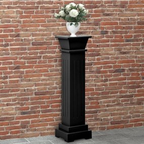 Stojan na květiny klasický čtvercový sloup černý 17x17x66cm MDF 323970