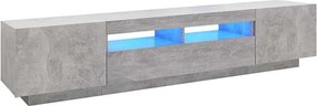 TV skříňka s LED osvětlením betonově šedá 200 x 35 x 40 cm 3081910