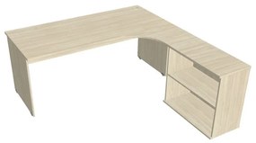 Sestava stolu a skříně levá 180 cm - Hobis Gate GE 1800 H L Dekor stolové desky: akát, Dekor lamino podnože: akát