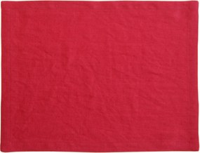 TULULUM Prostírání lněné, červené, 45 x 35 cm, 2 ks v sadě