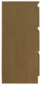 Noční stolek medově hnědý 40 x 29,5 x 64 cm masivní borovice - Default Title