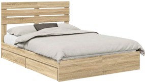 Postel s úložným prostorem se zásuvkou Sonoma dub 160 x 200 cm 3411555