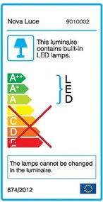 NV 9010002 Venkovní svítidlo s bodcem INSIDE černý hliník a sklo LED 7W 3000K 220-240V 24st. IP65 - NOVA LUCE