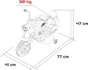 Elektrická motorka STAR žlutá
