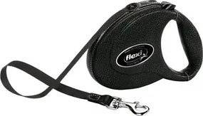 Flexi Leather M pásek 5m černá kůže / Vodítko