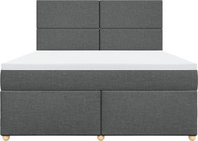 Box spring postel s matrací tmavě šedá 180x200 cm textil 3291353