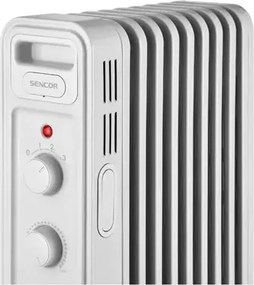 SENCOR SOH 3409WH bílá / olejový radiátor / 800-1200-2000W / 3 úrovně
