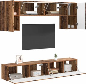 Sestava TV skříněk 4 ks Staré dřevo Kompozitní dřevo 3409085
