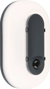 P 94958 LED venkovní nástěnné svítidlo Elunor pohybové čidlo IP65 podlouhlé 122x212mm 2200 - 4000K 18,5W 230V antracit/bílá polykarbonát - PAULMANN