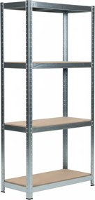 Zinkovaný kovový regál Mamutex Standard 1500x700x300 mm – 4 police, nosnost 700 kg