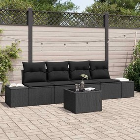 Set pohovek 5 ks Černá polyratan 3346933