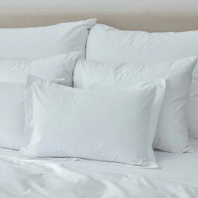 MARIELI Nieve - Set povlečení z bílého bavlněného saténu Velikost peřiny: 2 ks 140 x 220 cm, Velikost polštáře: 2 ks 50 x 70 cm