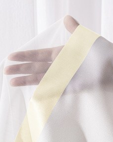 Záclona na řasící pásce Wave barva krémová látka poloprůhledná
