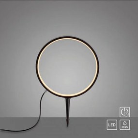 LD 19510-18 ZIRKULU LED venkovní svítidlo se zápichem průměr 32cm černá IP65 s časovačem do zahrady 3000K - JUST LIGHT