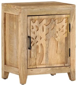 Noční stolek 40 x 30 x 50 cm masivní mangovníkové dřevo 320811