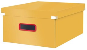 Žlutý kartonový úložný box s víkem 48x37x20 cm Click&amp;Store – Leitz