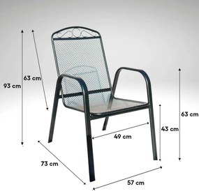 Vikio Zahradní kovové křeslo V120 antracit