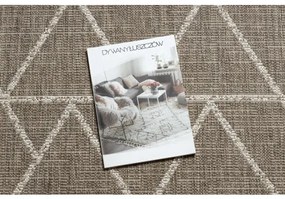 Dywany Luszczow Kusový koberec SIZAL FLOORLUX 20508 taupe / šampaňské TROJÚHELNÍK Rozměr koberce: 140 x 200 cm