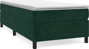 Box spring postel s matrací tmavě zelená 80 x 200 cm samet 3144648