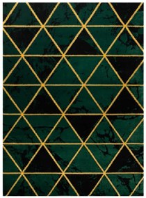 Dywany Łuszczów, Kusový koberec Emerald 1020 green and gold, 80x150, zelená, kancelář