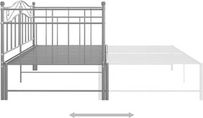 vidaXL Rám vysouvací postele/pohovky kovový 90 x 200 cm [324784] Barva: Bílá