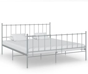 Rám postele šedý kov 160 x 200 cm,  324960 HangarStore.cz