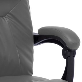 Masážní kancelářská židle antracitová umělá kůže,  20294