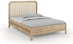 Dubová postel s čalouněným čelem Modena - retro olej   Dub retro 140x200 cm