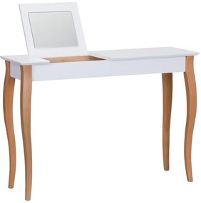 Bílý toaletní stolek se zrcadlem Ragaba Dressing Table, délka 105 cm