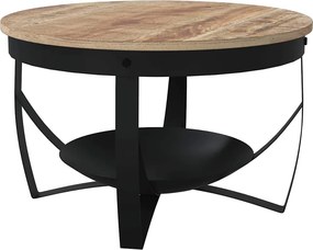 Konferenční stolek Ø68 x 43 cm hrubé mangovníkové dřevo 320794