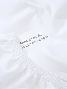 MK Lůžkoviny Jersey prostěradlo s elastanem Deluxe 220 × 200 cm – bílé